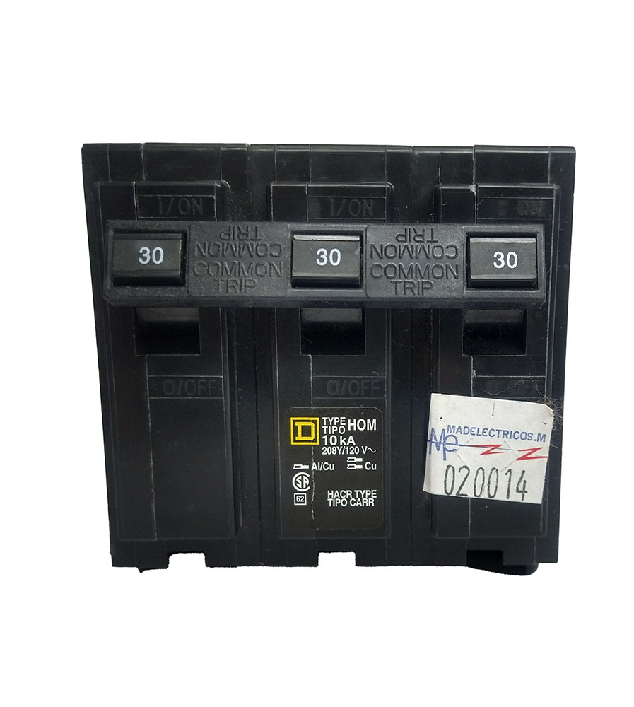 BREAKER TRIPOLAR DE 30 AMP – Mafelectricos